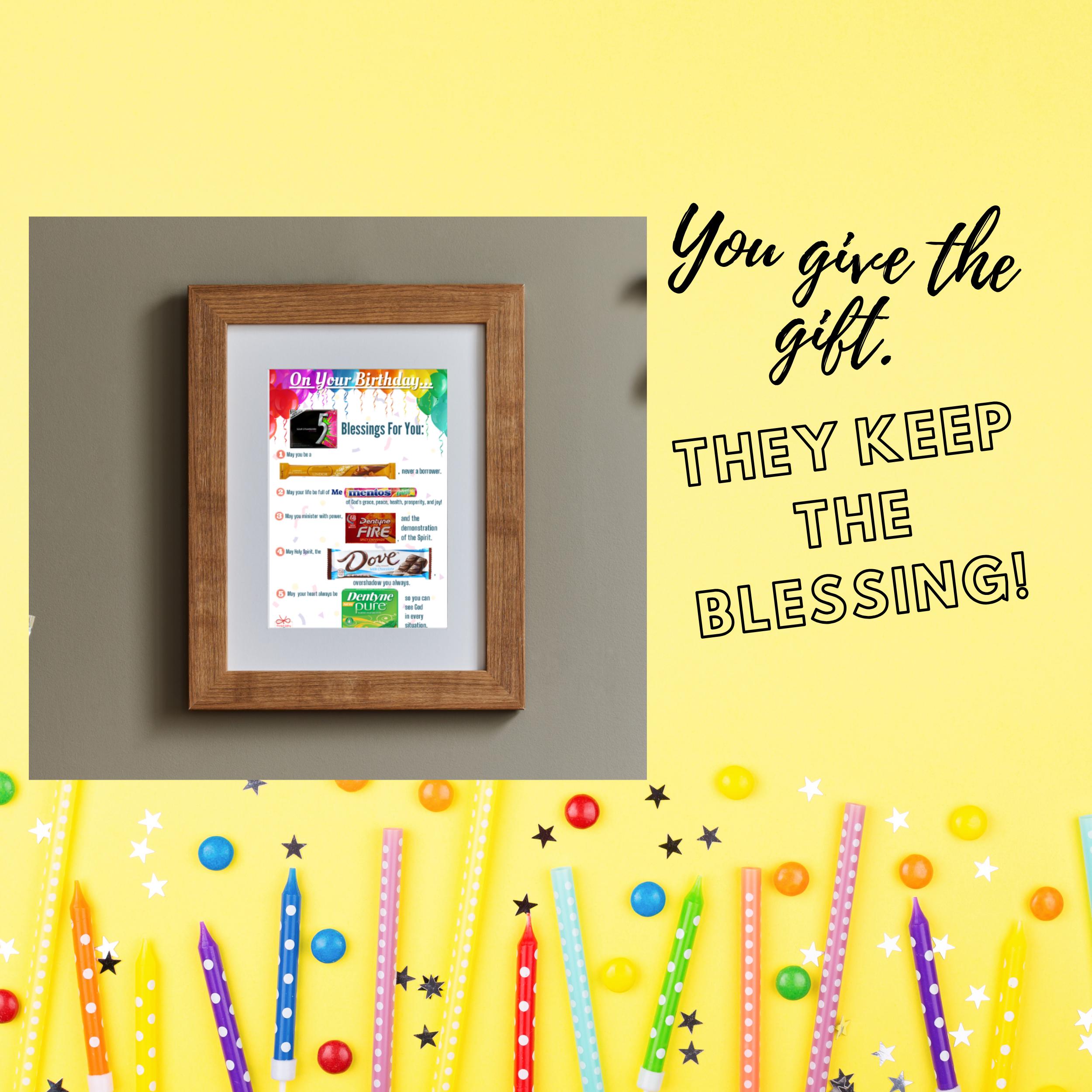 Printable Birthday Candy Gram Birthday Card for Christians Candy Bar ...