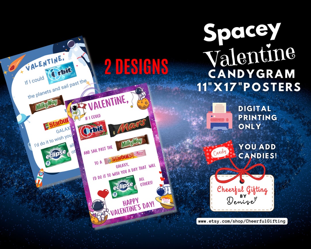 Valentine Candy Gram Printable| Valentine Candy Gram Poster| Candy Bar ...