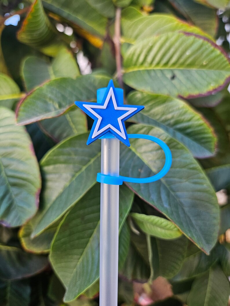 Cowboys Straw Topper Straw Toppers Straw Covers Stanley - Etsy