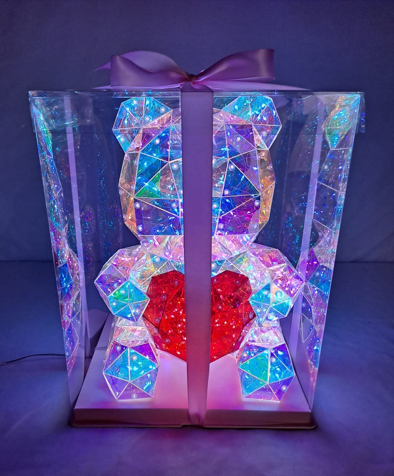 LED Bear With Red Heart and APP - Etsy