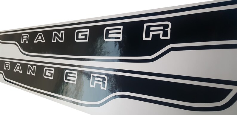 Ford Ranger PX2 PX3 Pair of Bonnet Vinyl Stickers With ranger Logo in ...