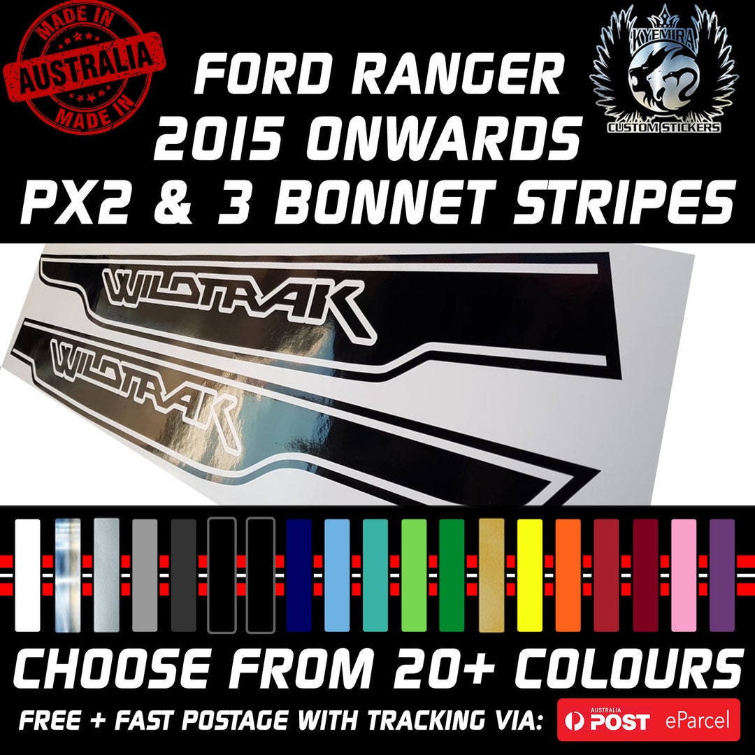 Ford Ranger PX2 PX3 Pair of Bonnet Vinyl Stickers With - Etsy