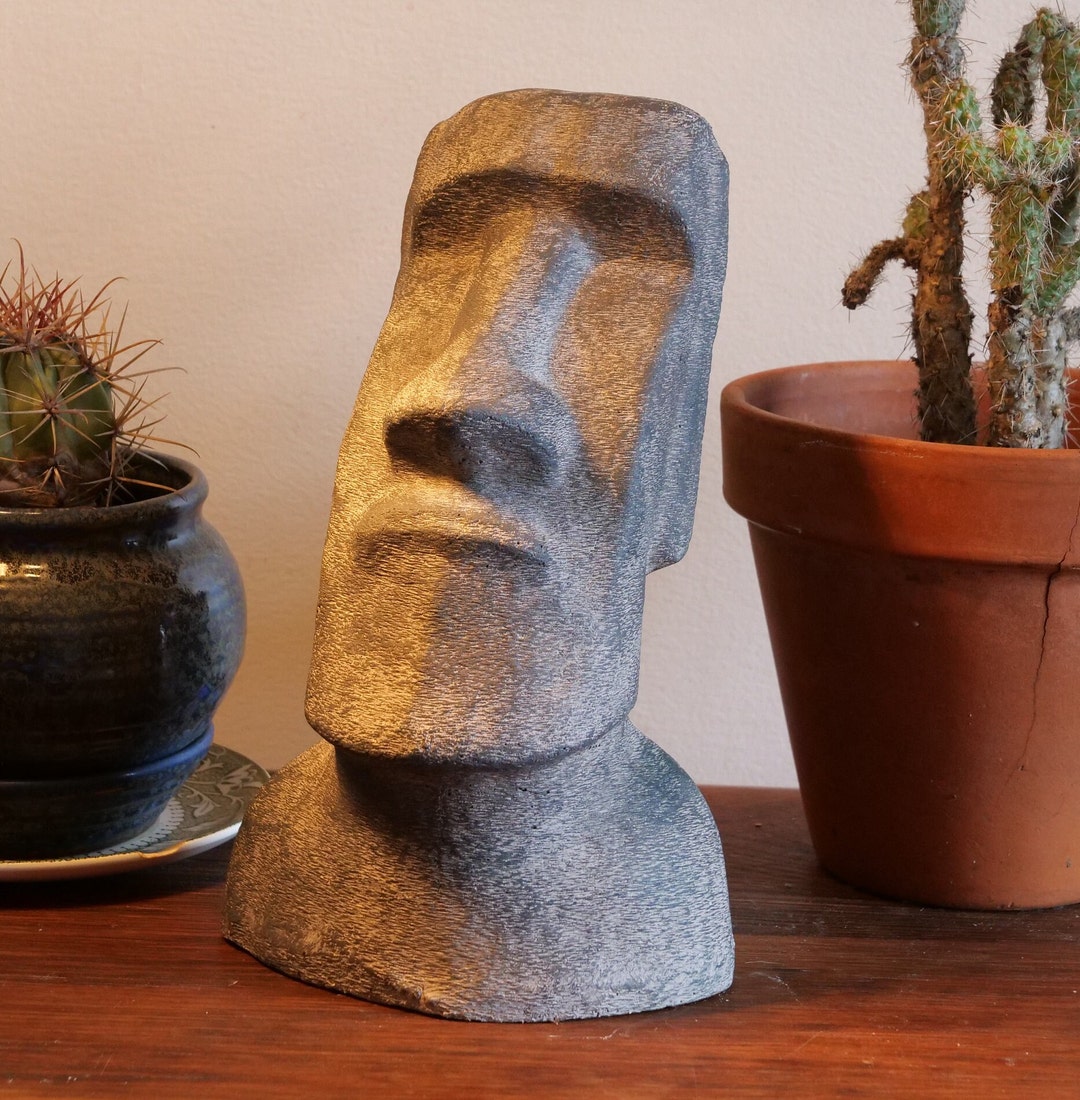 Moai Easter Island Head Concrete Statue for Garden or Apartment ...