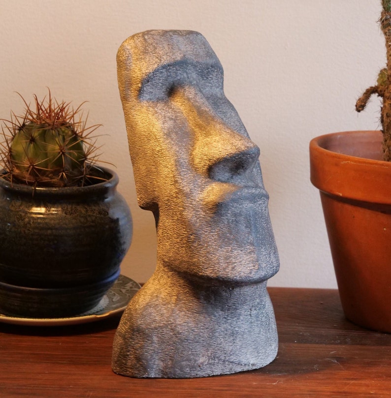 Moai Easter Island Head Concrete Statue for Garden or Apartment ...