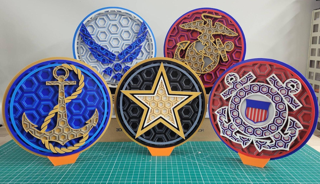 US Armed Forces Dimensional Mosaic | Air Force, Navy, Marines, Army ...