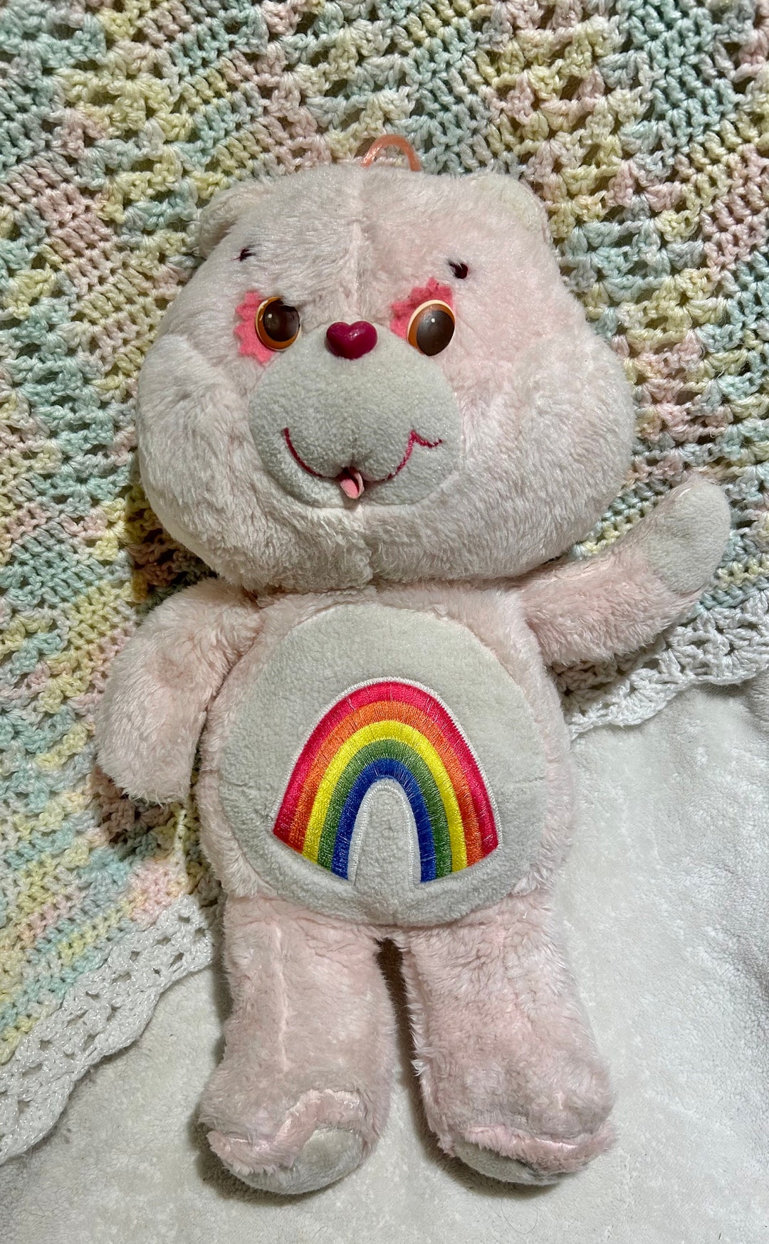 Vintage “cheer Bear” Large Kenner Care Bear 1983. 16”/40cm. - Etsy