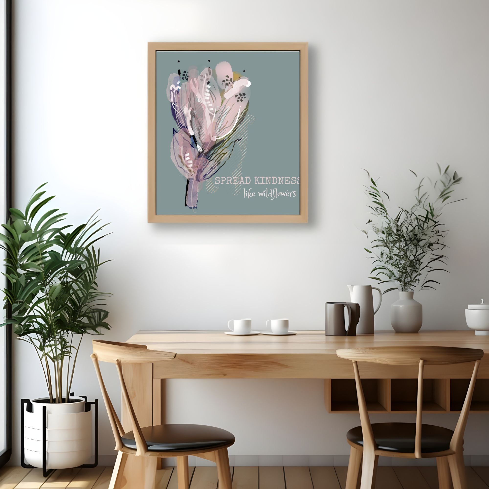 Spread Kindness Like Wildflowers Quote, Flower Quote, Bohemian Wall ...