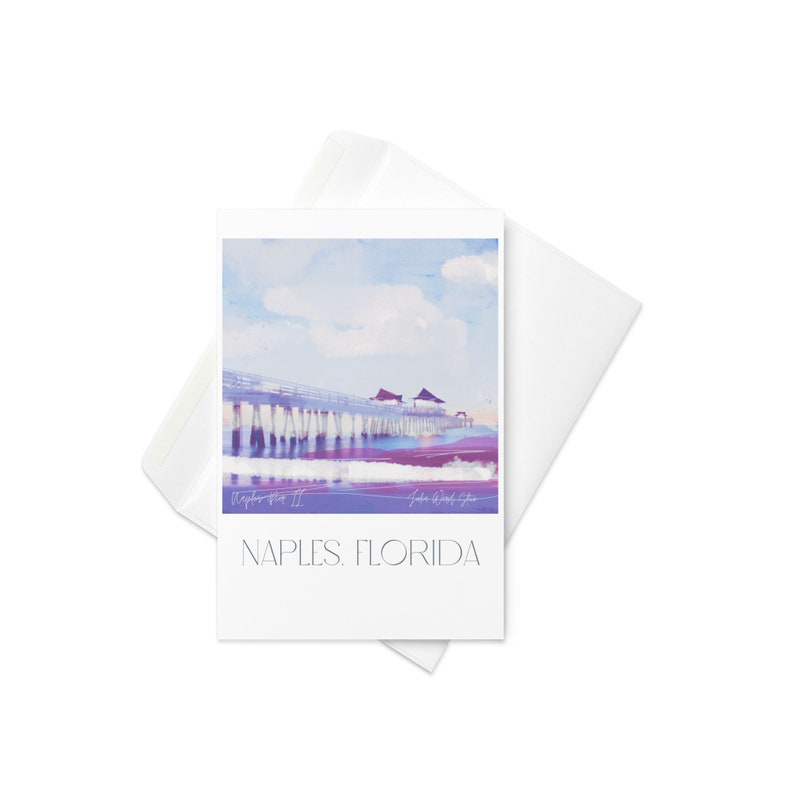 Naples Pier, Naples Florida, Greeting Card, Florida Beaches, Modern ...