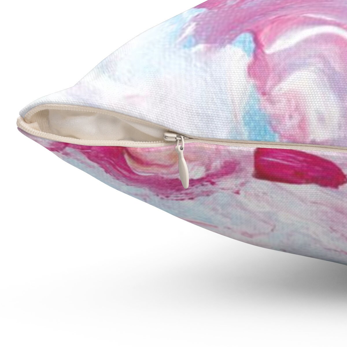 Preppy Accent Pillow, Hot Pink Flower Couch Pillow, Spun Polyester ...