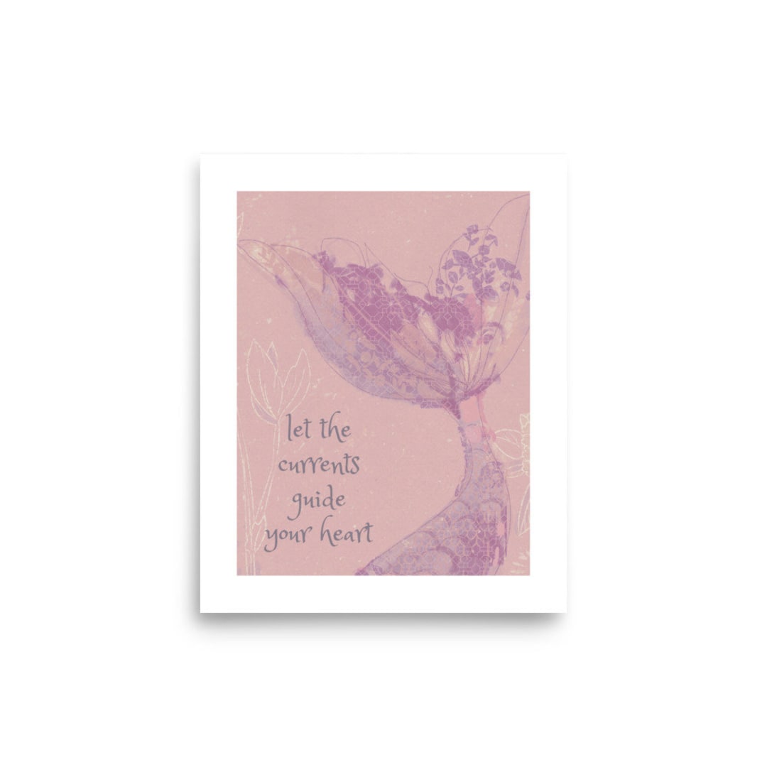 Inspirational Quote Print, Mermaid Tail Wall Art, Ocean Motivational ...