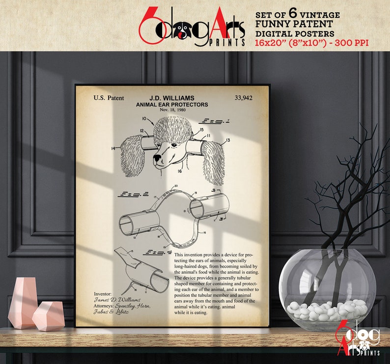 Funny Patent Art Prints: Vintage Invention Posters (digital Download ...