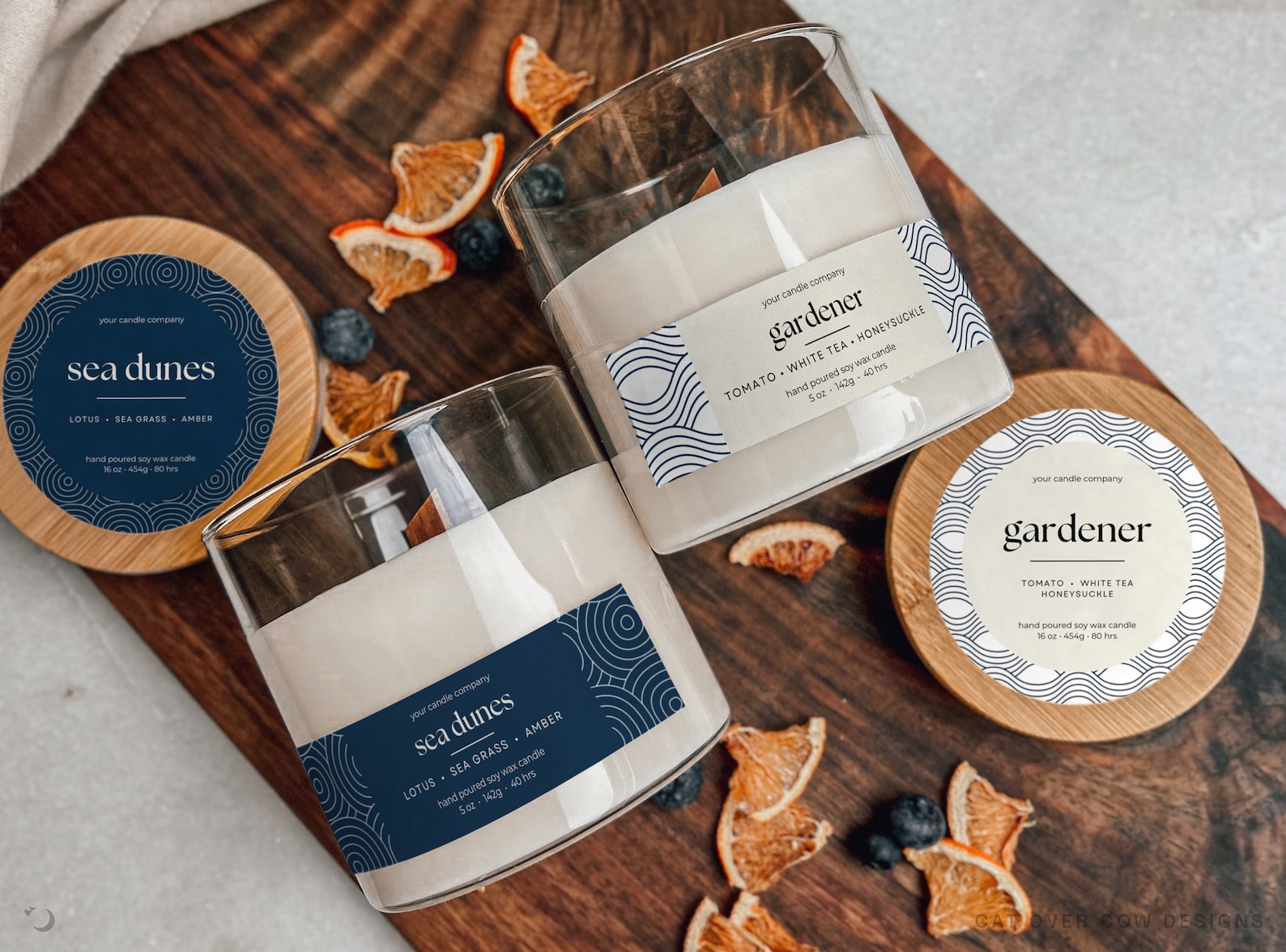 12-in-1 Thin Candle Label Templates Bonus Size, Candle Label Template ...