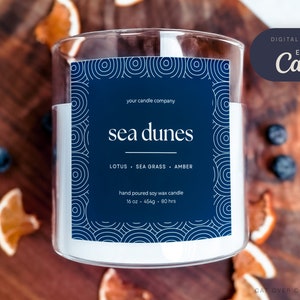 16-in-1 Square + Rectangle Candle Label Templates, Candle Label ...