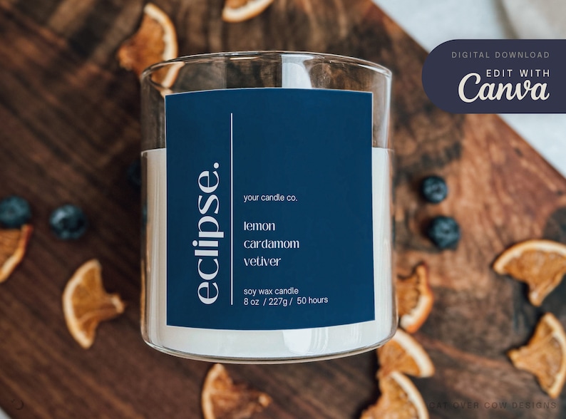 16 in 1 Square + Rectangle Candle Label Templates, Candle Label ...