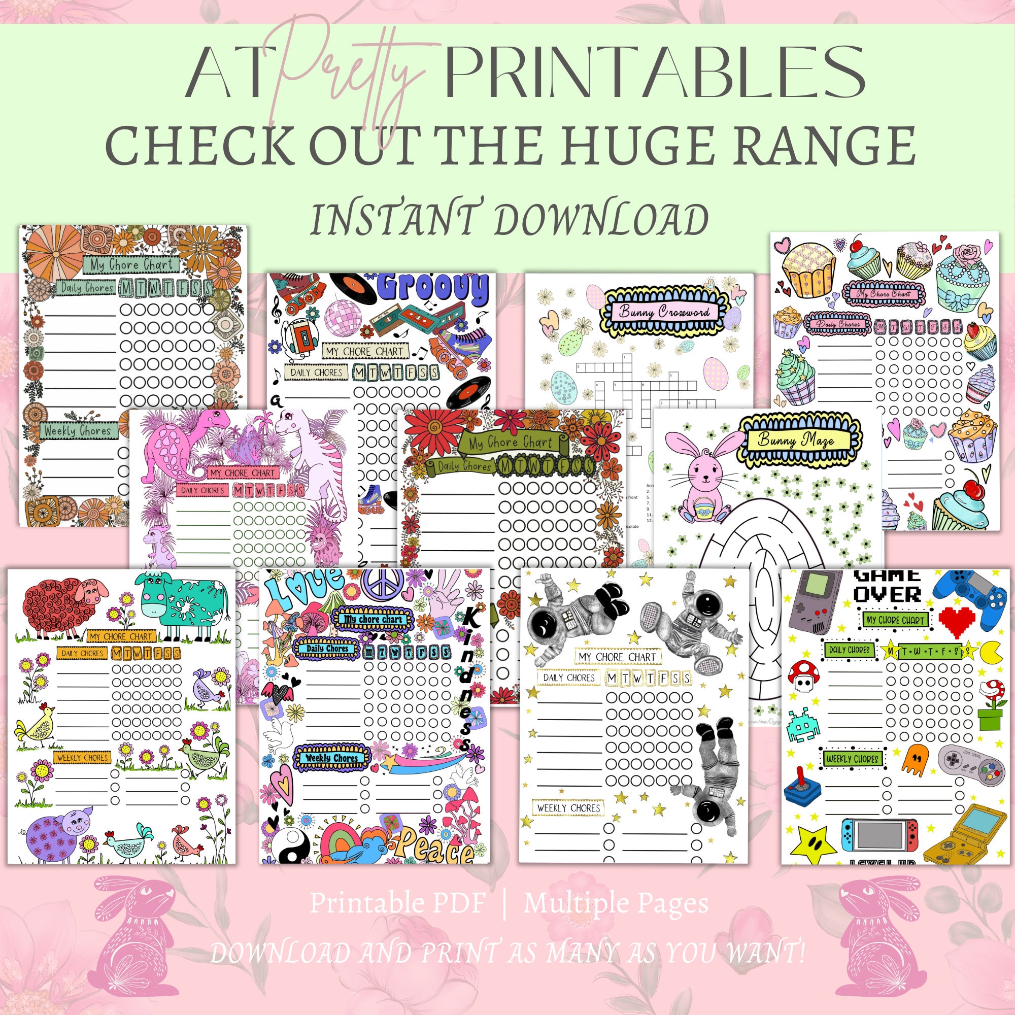 Easter Activity Bundle, Kids Printable Puzzles Bundle, Easter Printable ...
