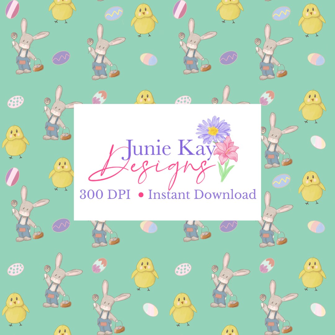 Easter Seamless Repeat Pattern 300 DPI PNG Instant Download for Digital ...