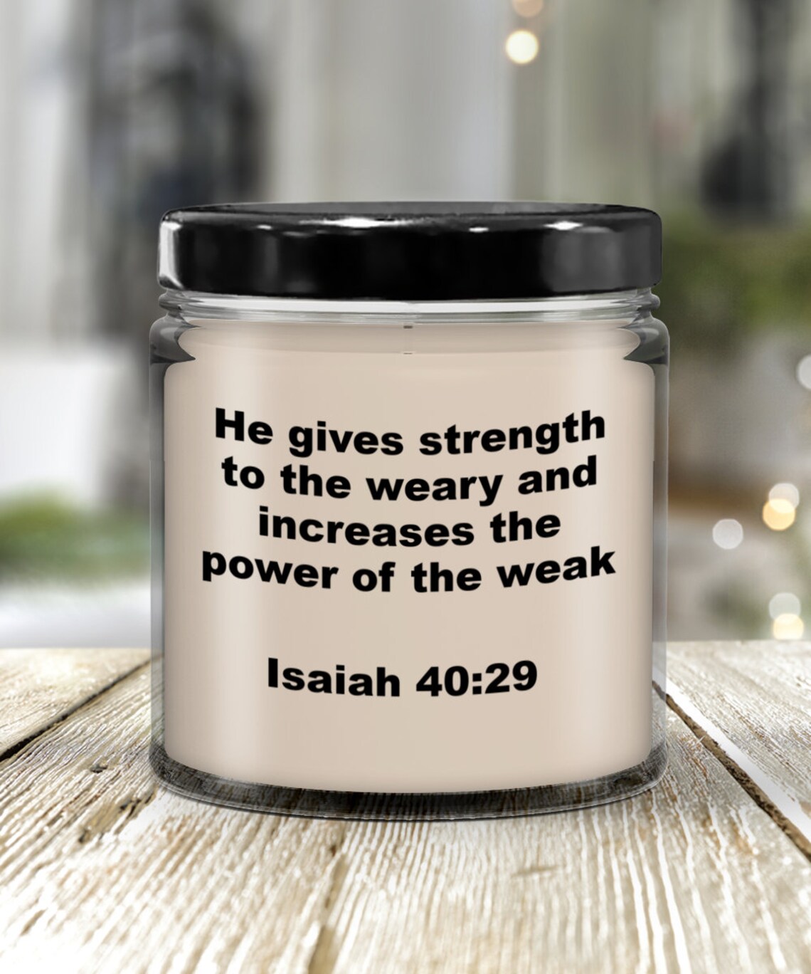 Christian, Inspirational Candle, Give Strength,isaiah 4029, Gift Idea ...