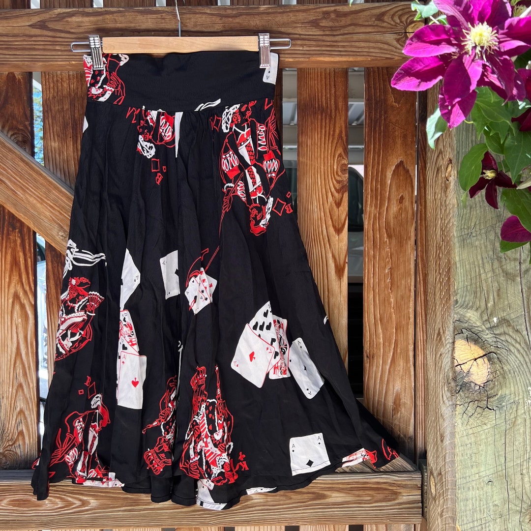 Trashy Diva Deck of Cards Ace Queen of Hearts Skirt or Mini Dress XS - Etsy