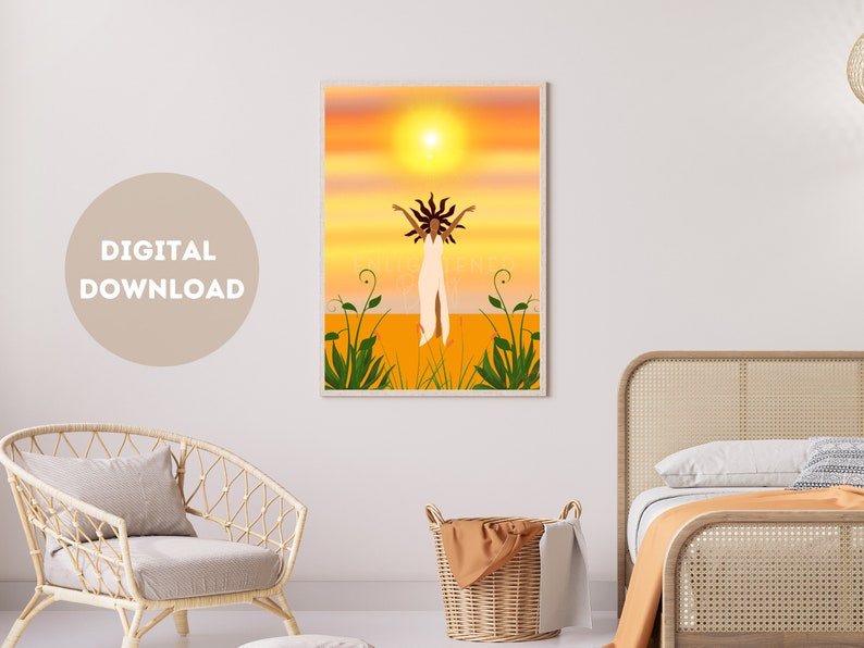 Divine Sun Goddess, Digital Download, Wall Art, Home Decor, Spiritual ...