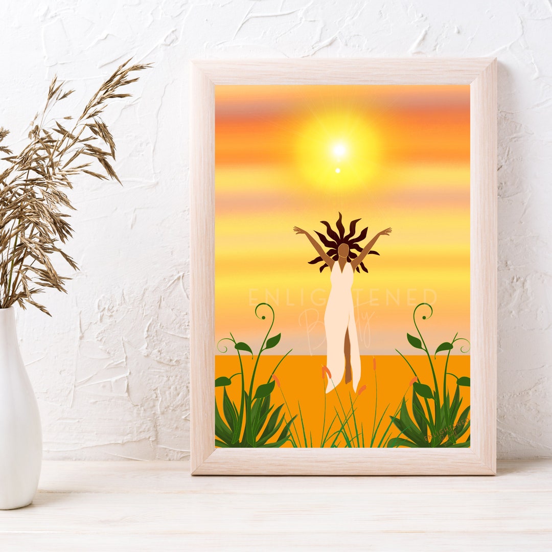 Divine Sun Goddess, Digital Download, Wall Art, Home Decor, Spiritual ...