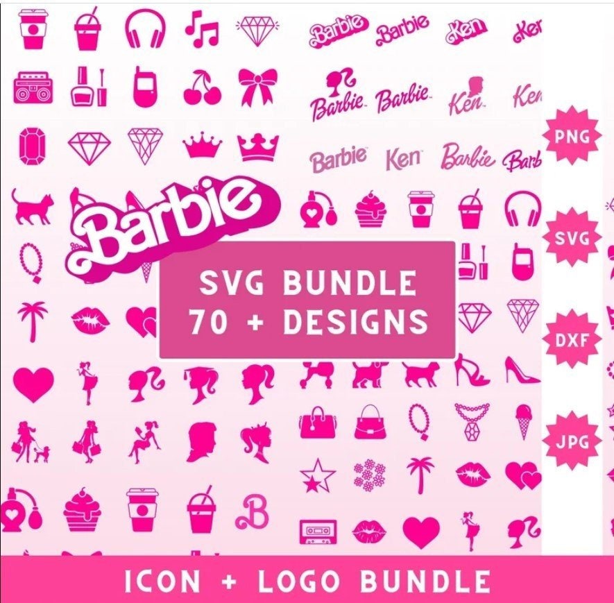 Barbie Svgs and Pngs Bundle Doll Svgs and Pngs Logo Cricut - Etsy.de
