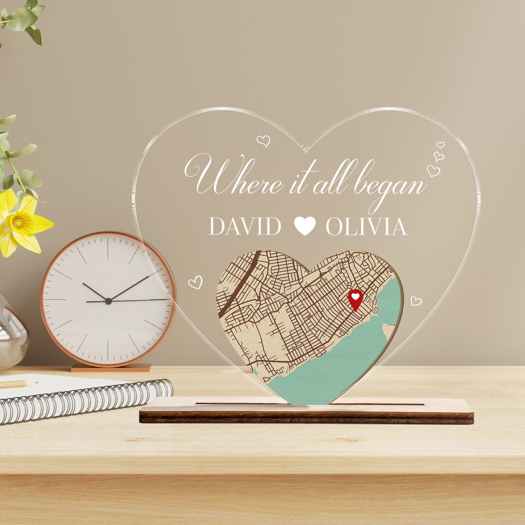 Personalized City Map, Where We Met Map, Valentines Day Gift for ...