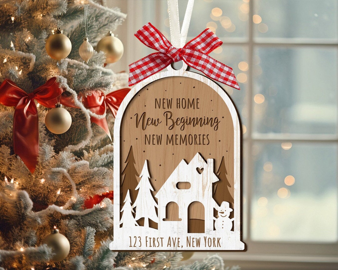 New Home Ornament, Custom House Address Ornament, Housewarming Gift,new House Ornament, New ...