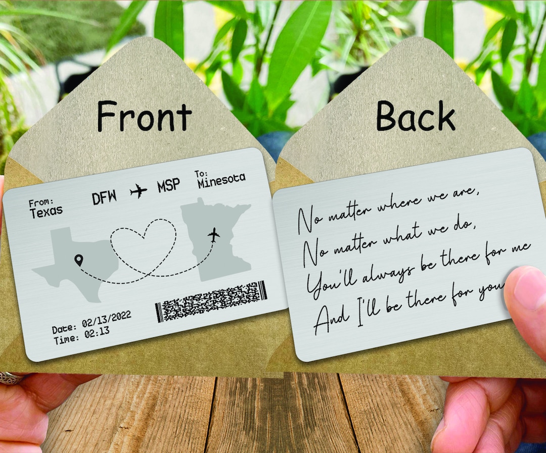 Custom Bestie Wallet Card, Custom Wallet Insert, Best Friend Gift, Long ...