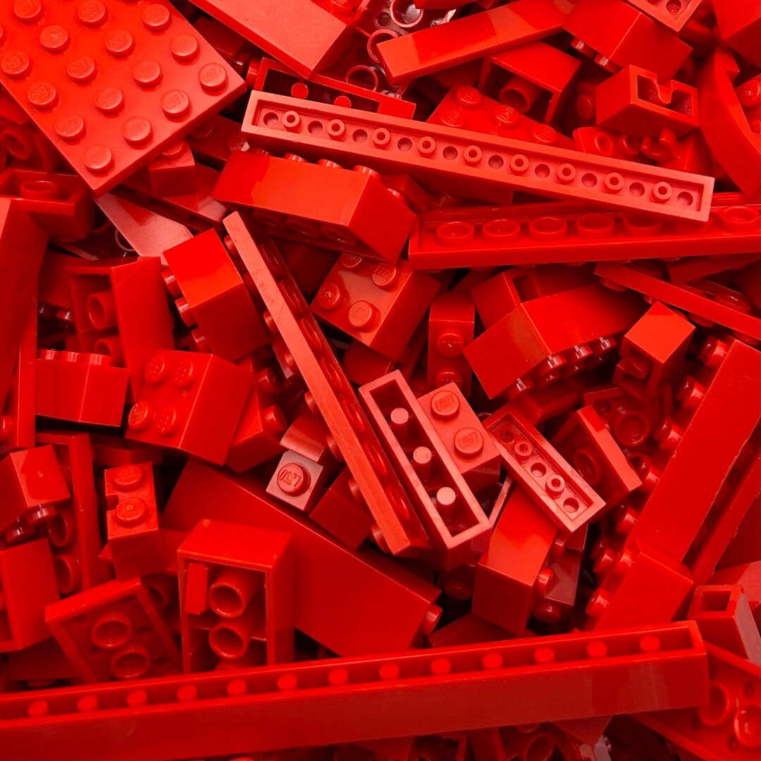Red LEGO Bricks Random 1/2 Pound - 100% Genuine LEGO Pieces - Bulk Lot ...