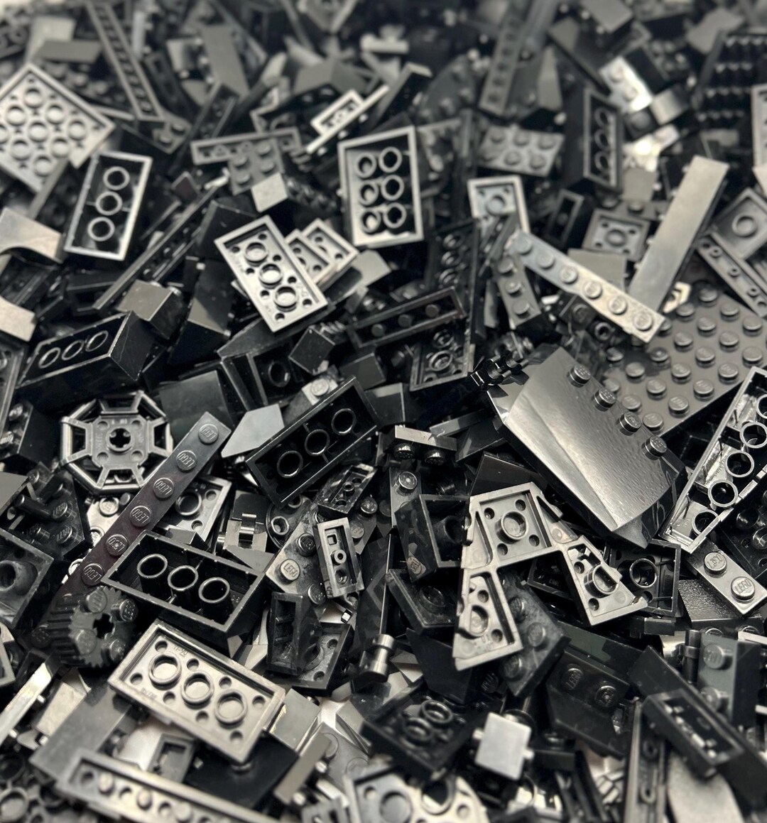 Black LEGO Pieces Random 1/2 Pound - 100% Genuine LEGO Pieces - Bulk ...
