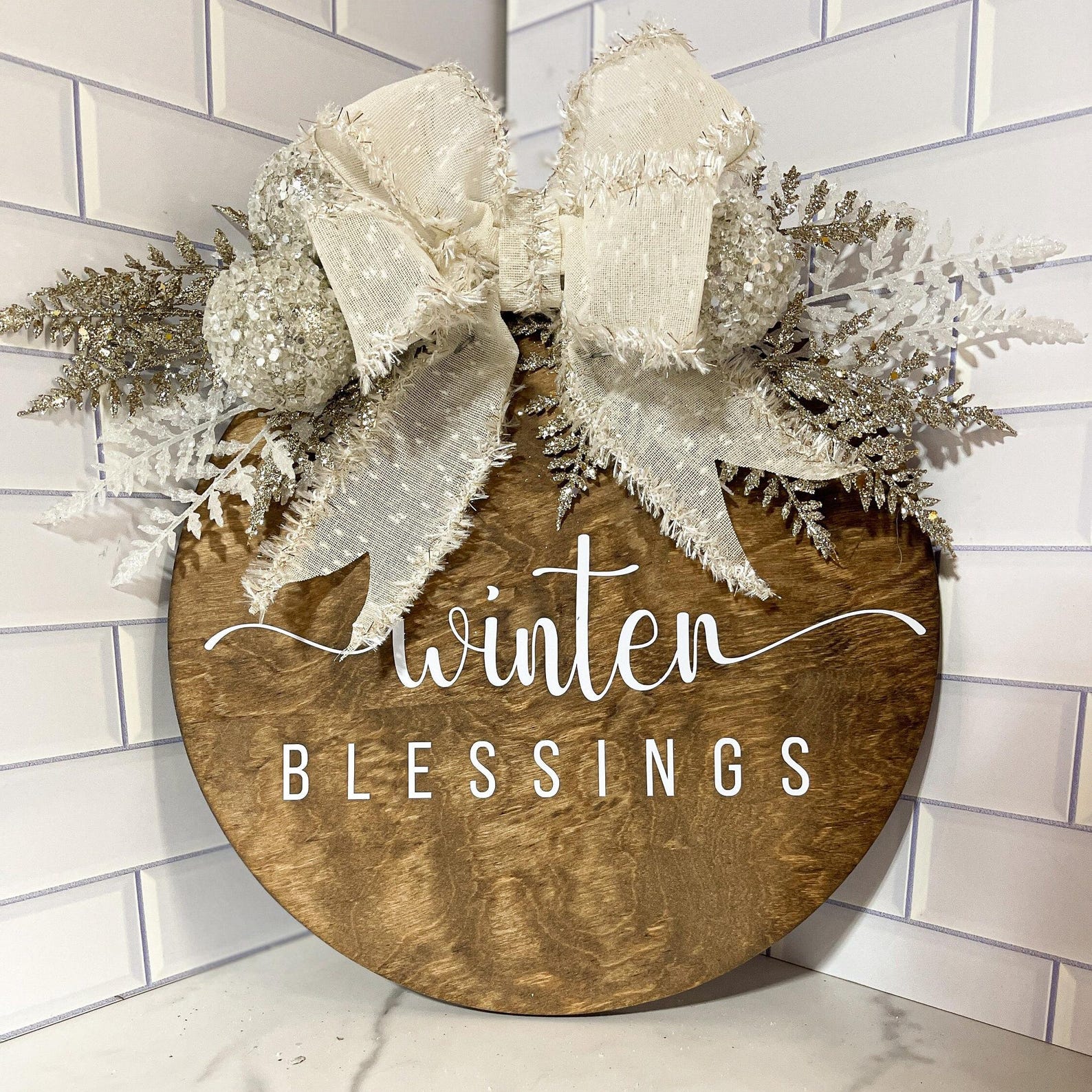 Winter Wreath Winter Door Decor Winter Decor Sign Winter Sign Rustic ...