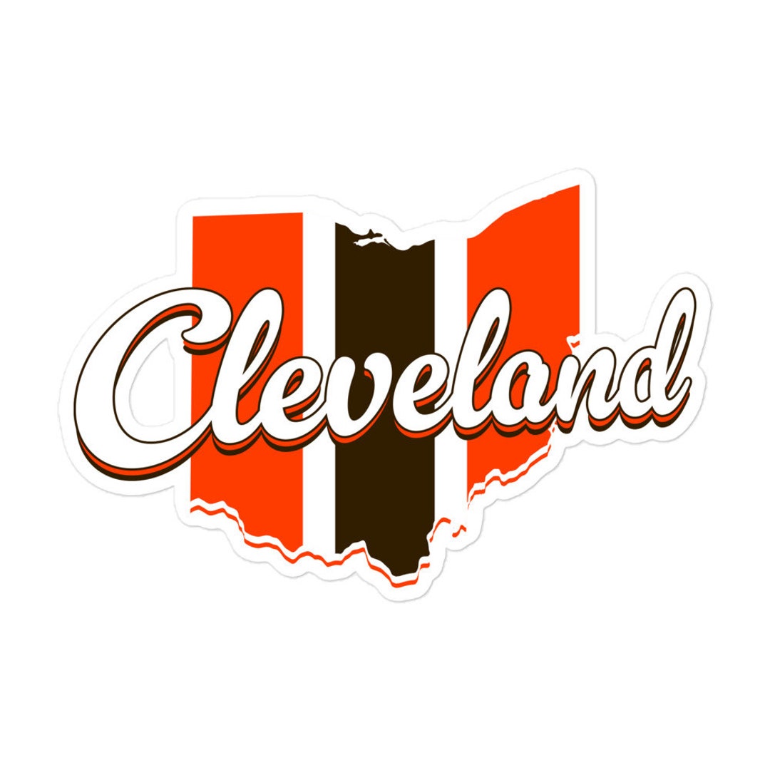 Cleveland Football State Pride Decal, Bumper Sticker, Cleveland Sticker ...