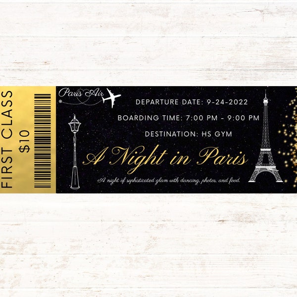Prom Ticket - Etsy