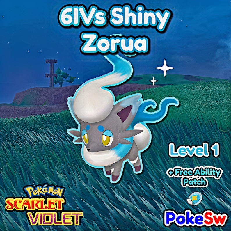 6ivs Shiny Hisuian Zorua Pokemon Scarlet & Violet Level 1 - Etsy