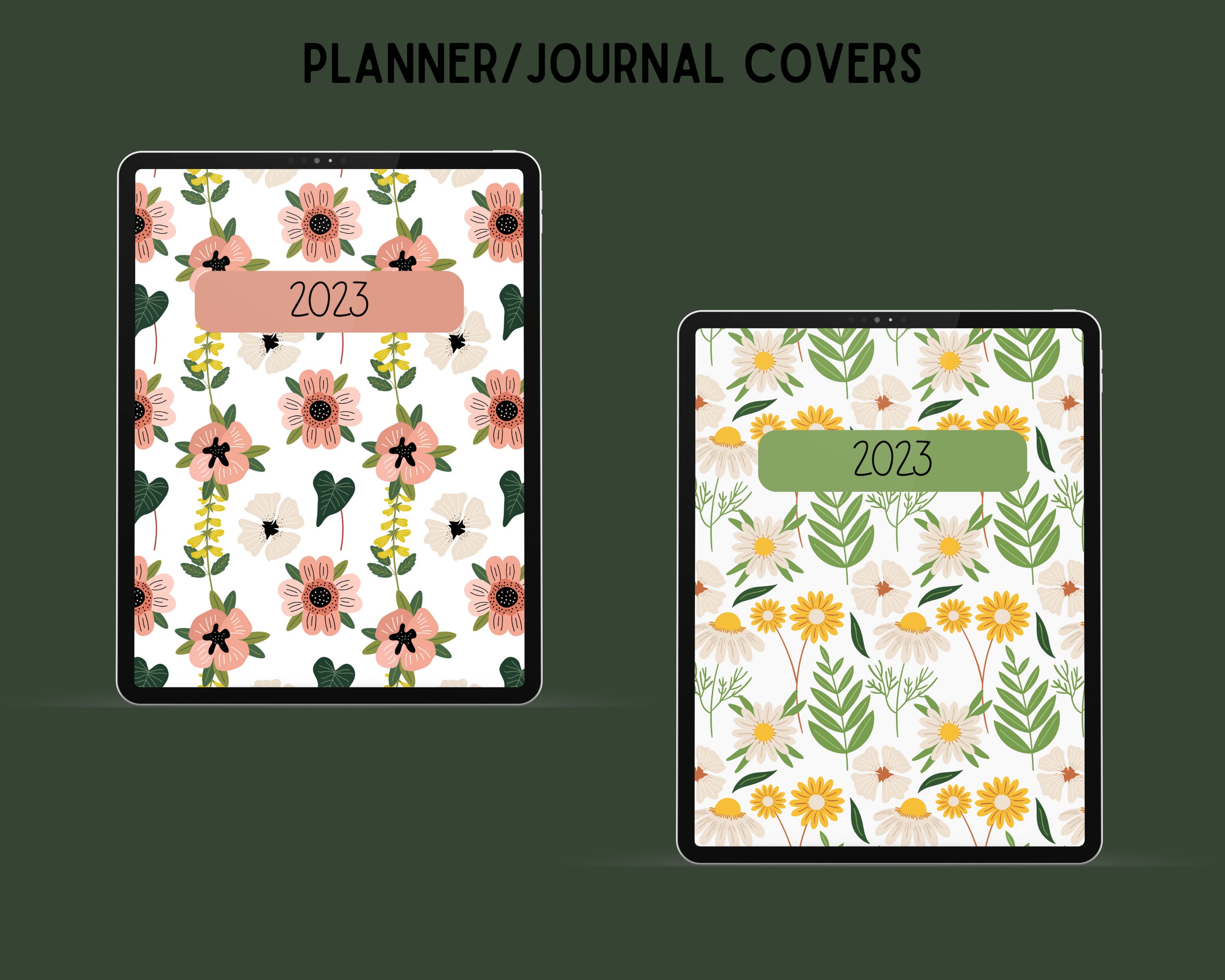7 Notebook Cover Bundle, Goodnotes Digital Covers, Cute Digital ...