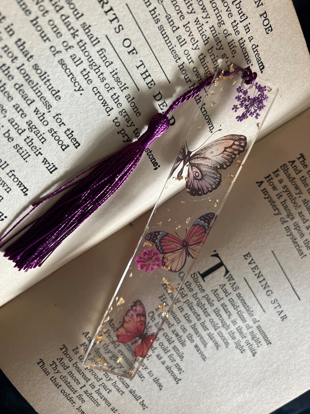 PURPLE BUTTERFLY Bookmark - Etsy