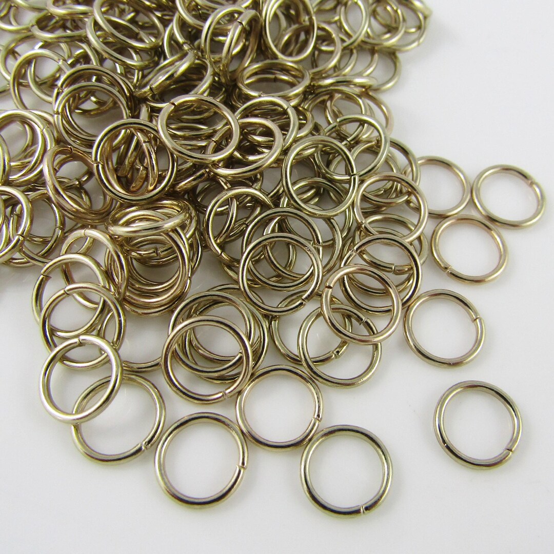 Bulk Aged Gold Jump Rings 140 Pieces of 8x1mm Open Jumpring Findings ...