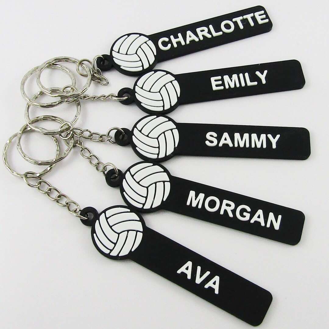 Team Set of Personalised Netball Keychain Select Colours Text and Team ...