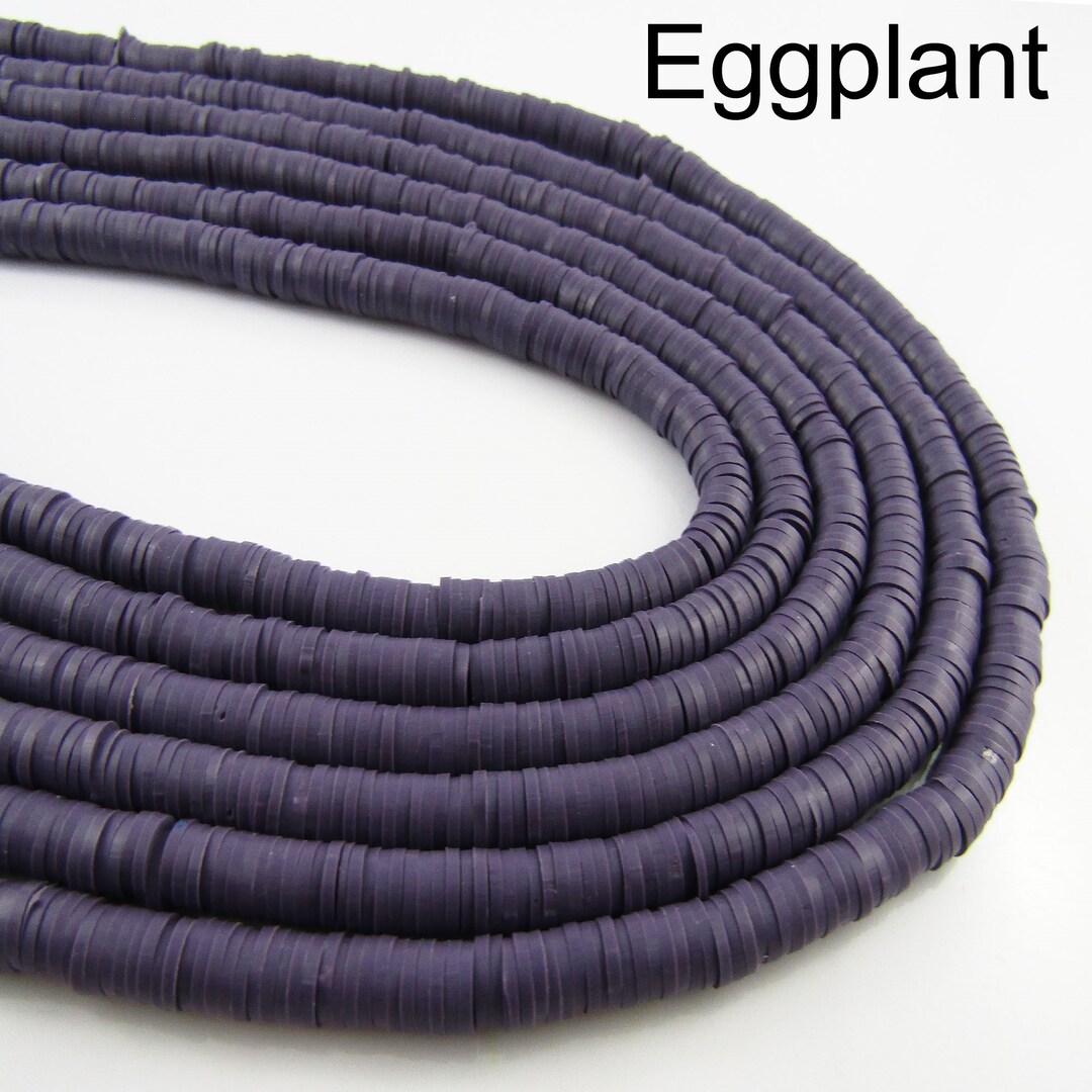 330pcs Eggplant Wafer Disc Polymer Clay Beads Katsuki Bead Melb Stock ...