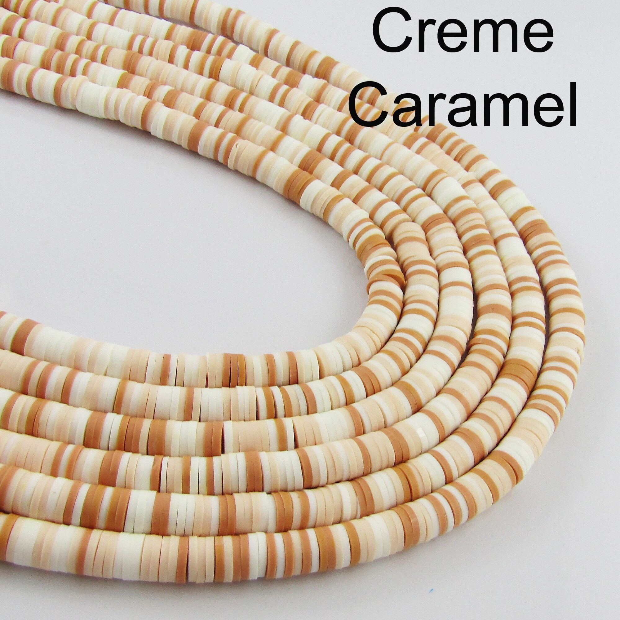 330pcs Creme Caramel Wafer Disc Polymer Clay Katsuki Beads Melb Stock ...