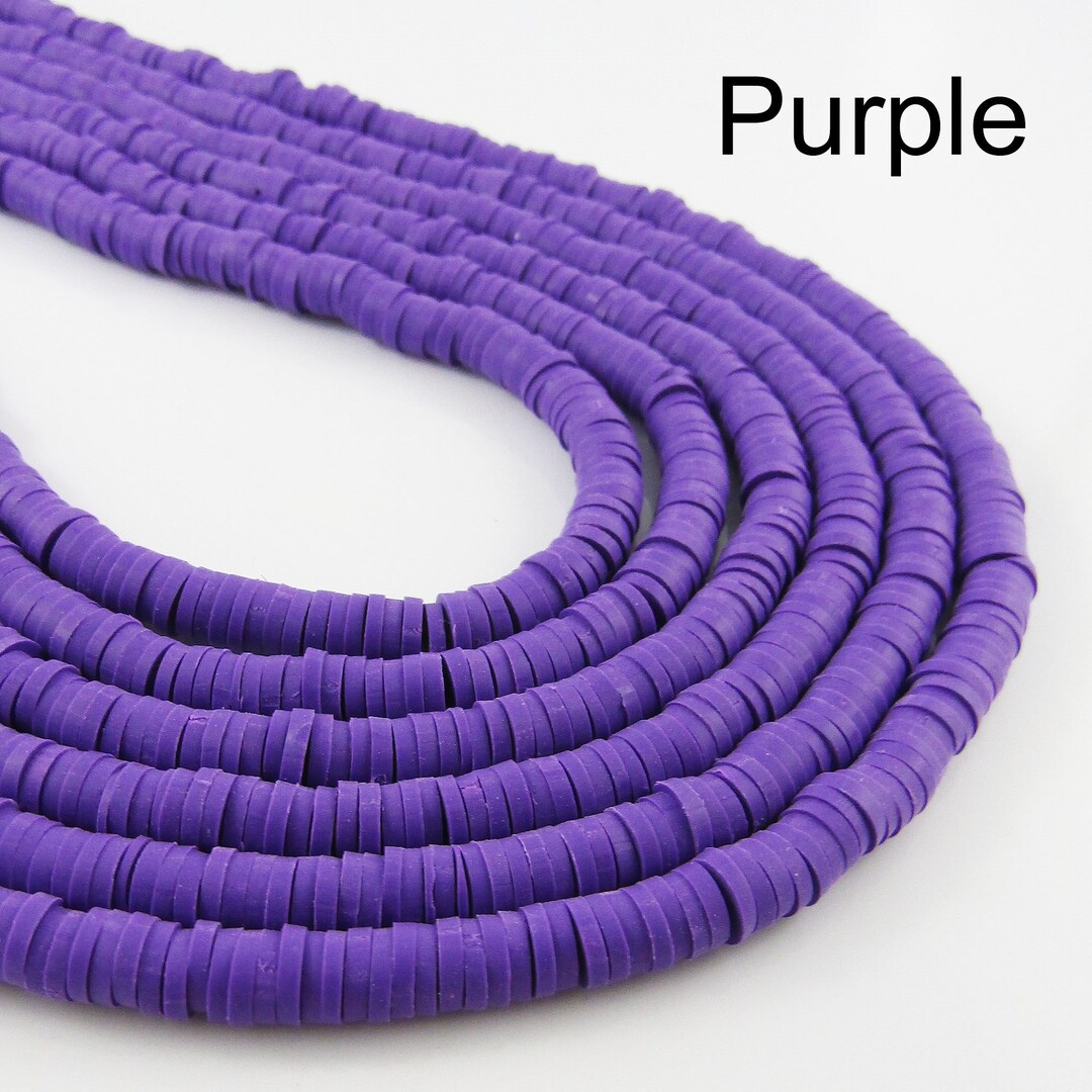 330pcs Purple Wafer Disc Polymer Clay Beads Katsuki Bead Melb Stock ...