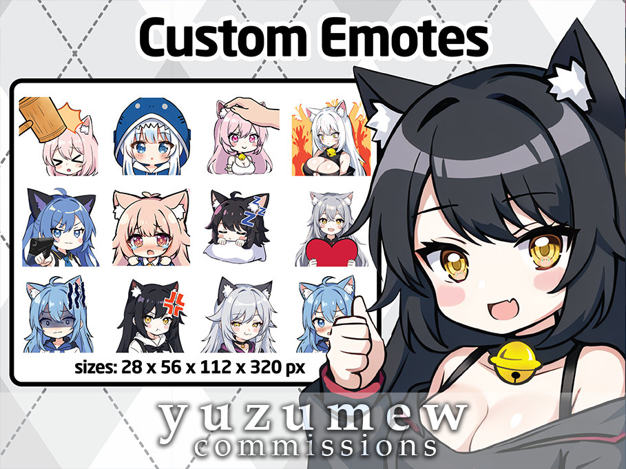 Custom Emote Stickers for Twitch Discord Youtube Vtuber - Etsy
