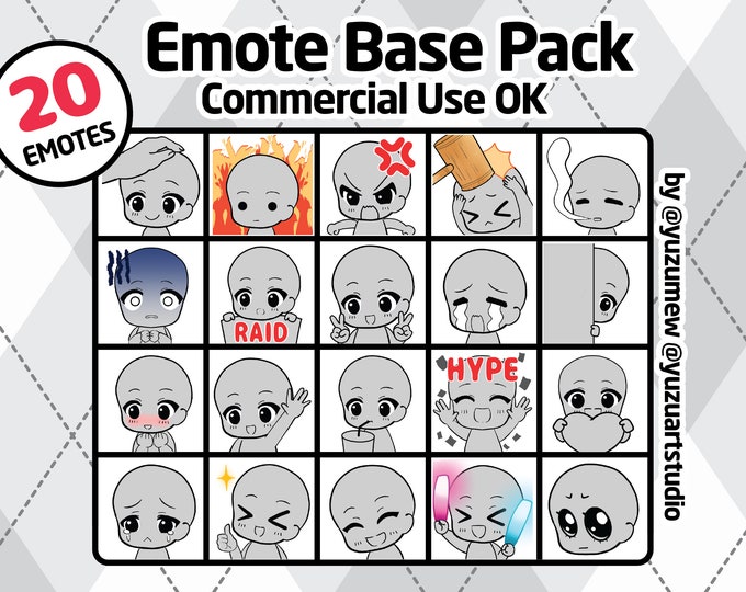 Emote Bases | Pack 2 - Etsy Canada