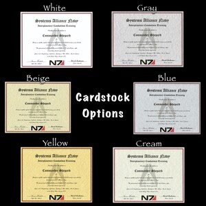 N7 Program Personalized Certificate (mass Effect) - Etsy