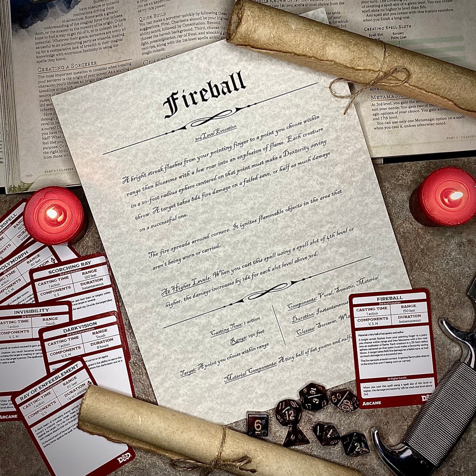 Spell Scroll Printouts for Dungeons & Dragons (5e) - Etsy