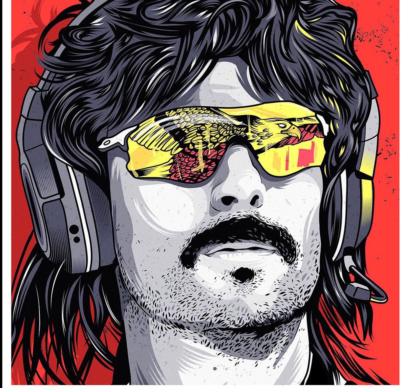 Dr Disrespect Logo (eagle Theme) Sticker - Etsy