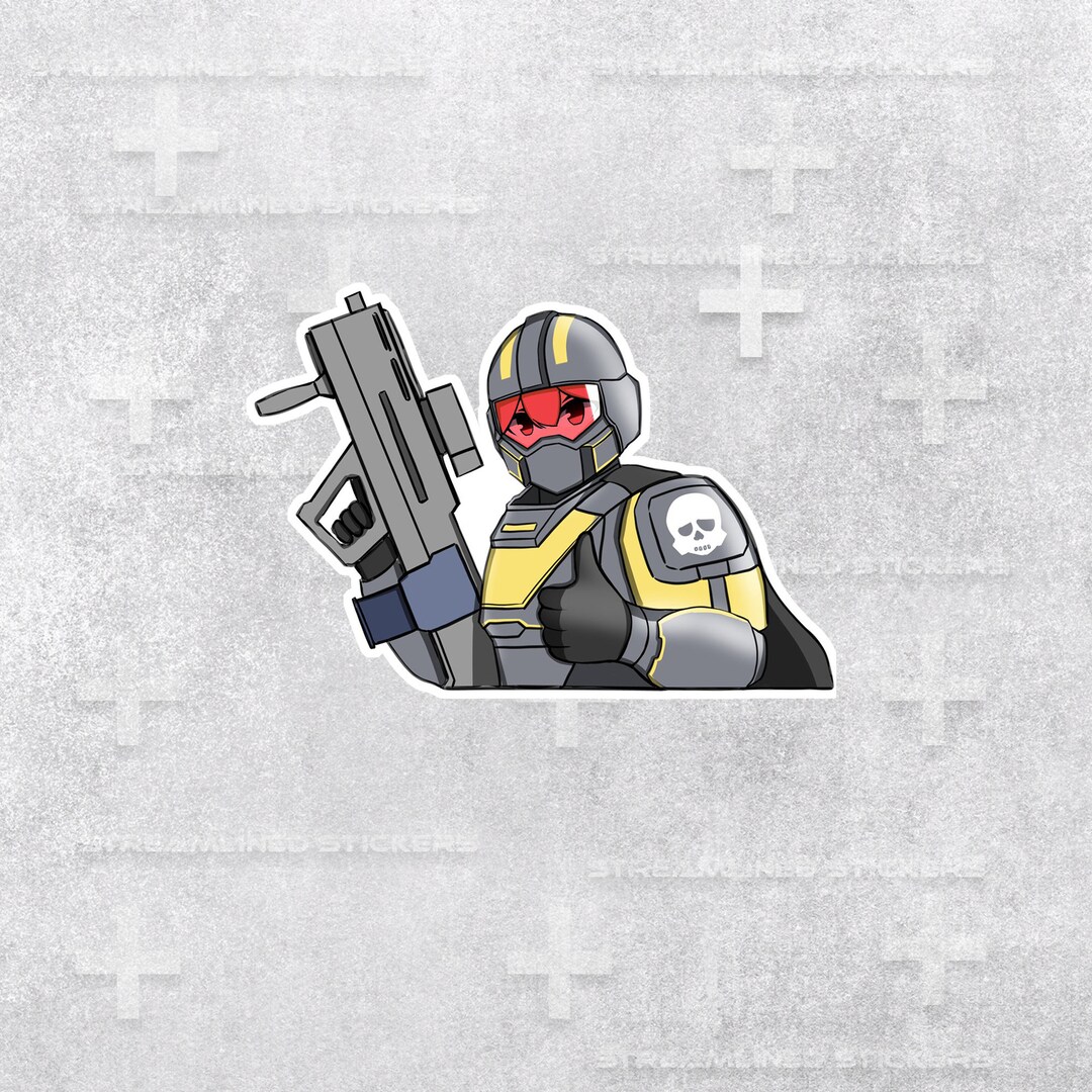 Helldivers 2 Sticker "freedom THUMBS Up" | Sticker for Laptop, Bottle ...