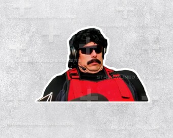 Dr Disrespect Stylized 80s Themed Sticker for Laptop, Bottle ...