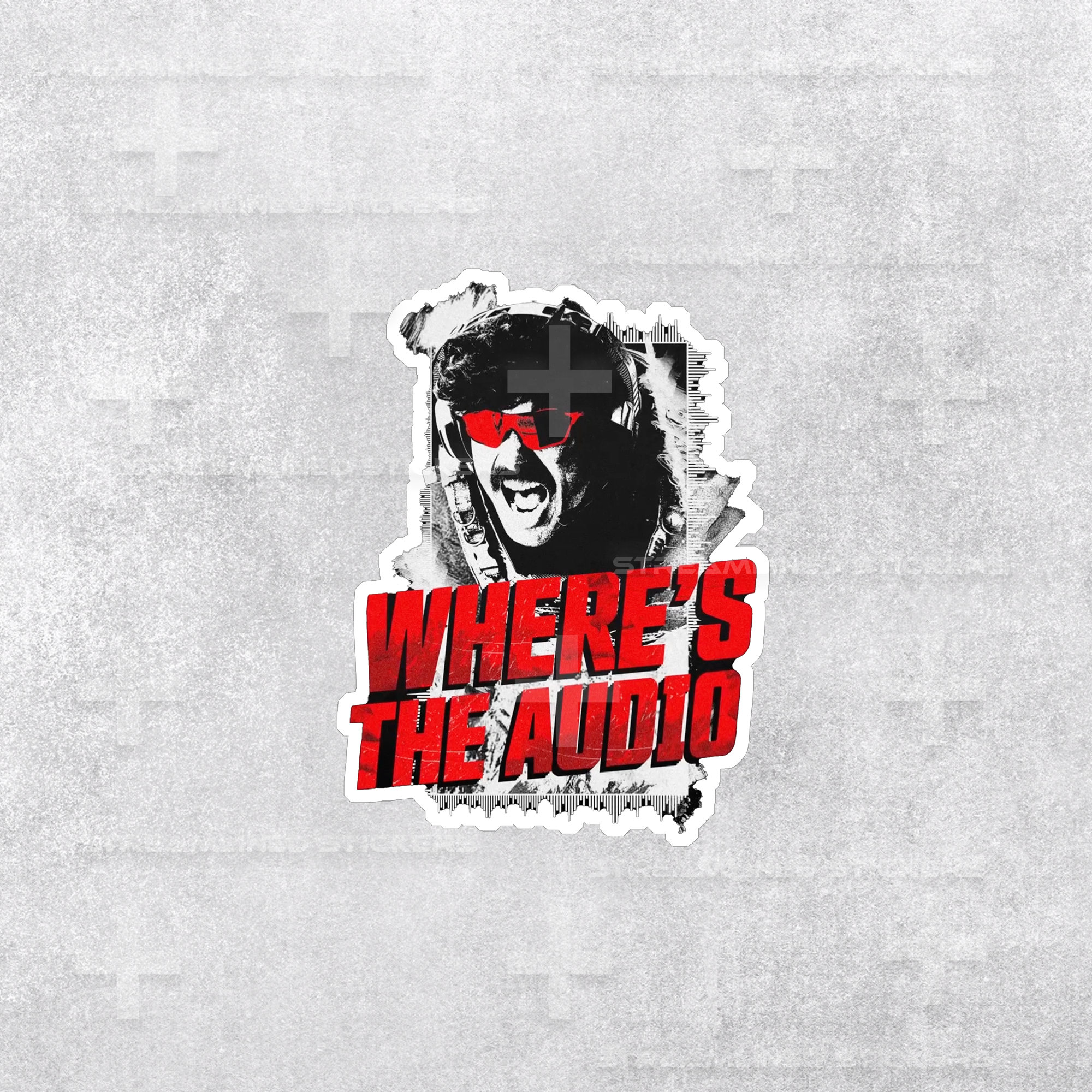 Dr Disrespect Sticker | "wheres THE Audio!?!?!" | for Laptop, Bottle ...