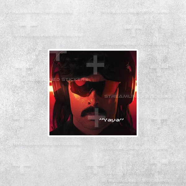 Dr Disrespect Stylized 80s Themed Sticker for Laptop, Bottle ...